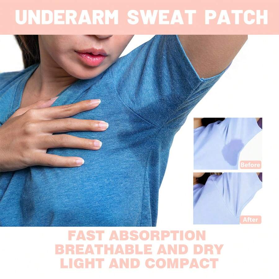 Armpit Sweat Pad Antiperspirant Pad Armpit Invisible Sweat Absorption ...