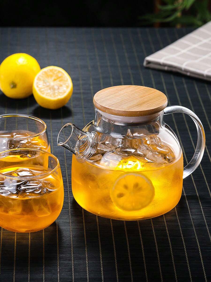 1pc High Boron Silicon Glass Tea Or Juice Pitcher, Cold Or Hot Water ...