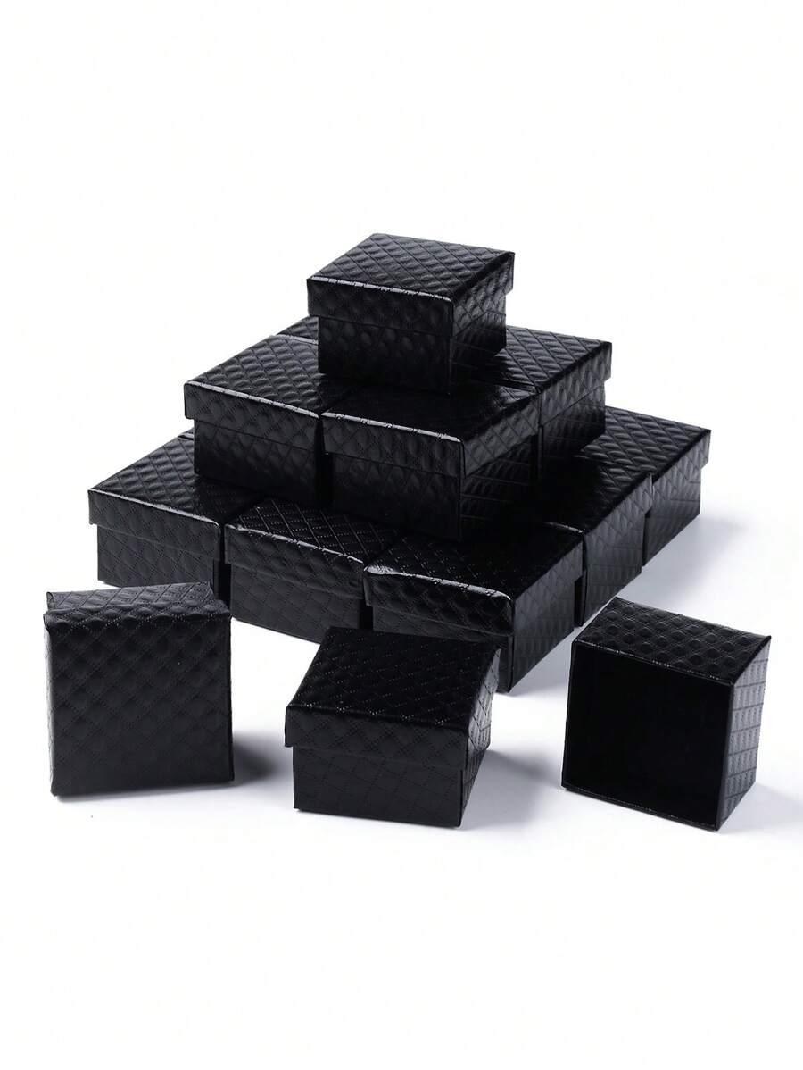 24Pcs Square Cardboard Ring Boxes, With Sponge Inside, 2x2x1-3/8 Inch ...