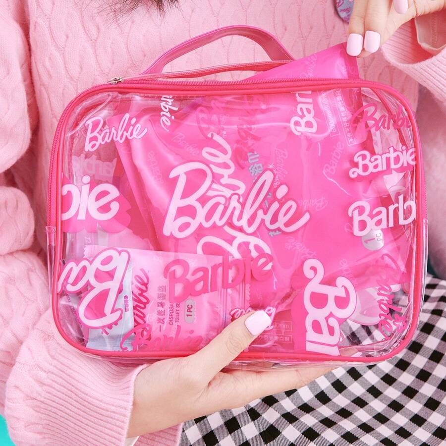 Miniso MINISO Barbie Shiny Series Travel Set (Disposable Bath Towel ...