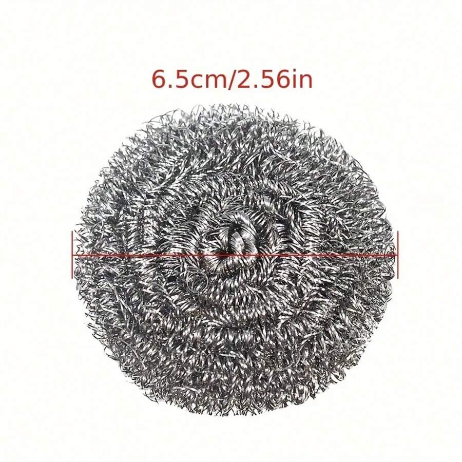6pcs, Dishwashing Wire Ball, Stainless Steel Wire Ball Scrubber, Metal ...