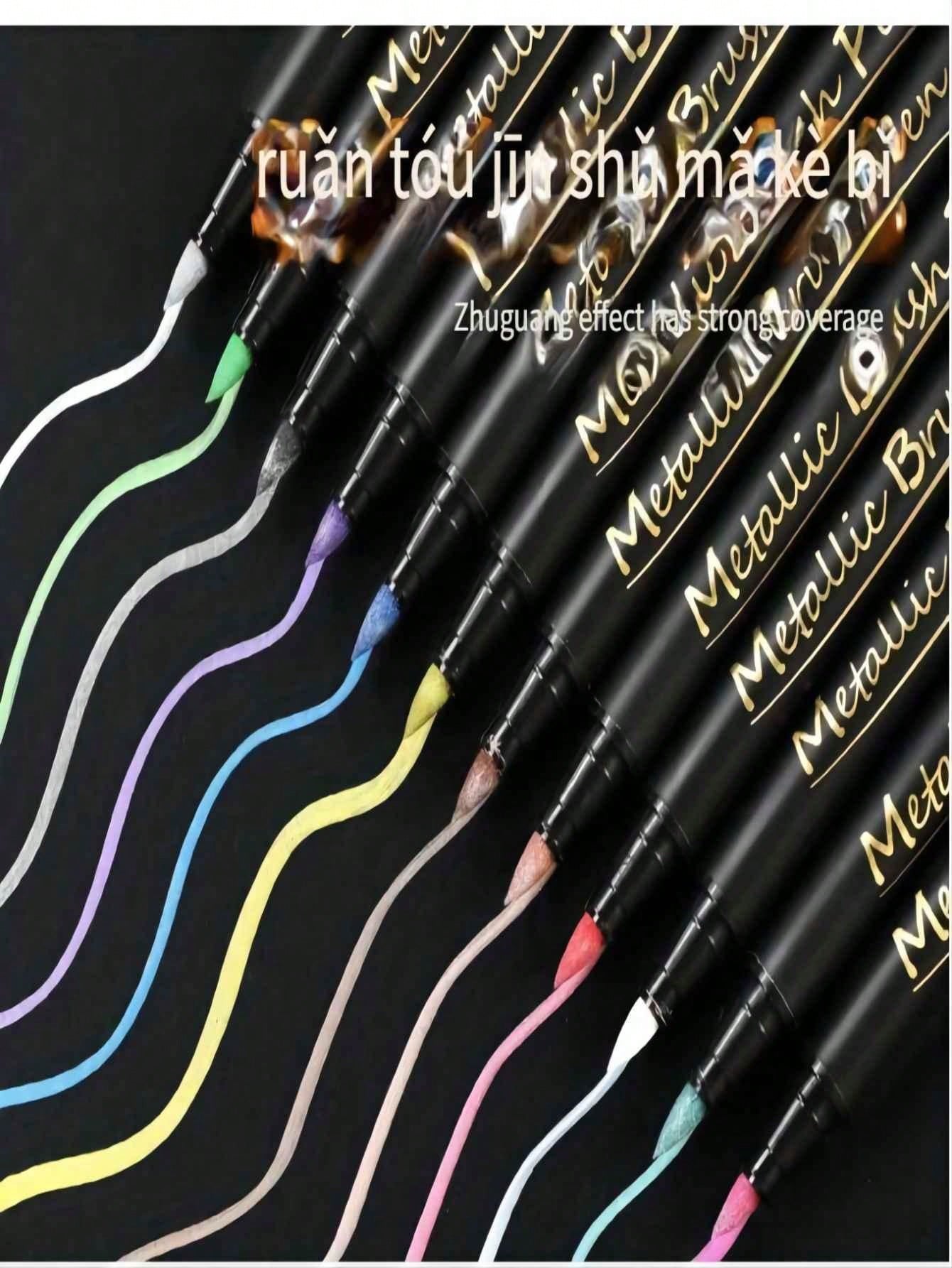 Metal Marker Pen Soft Tip Purple Paint Pen DIY Album Markers | SHEIN USA
