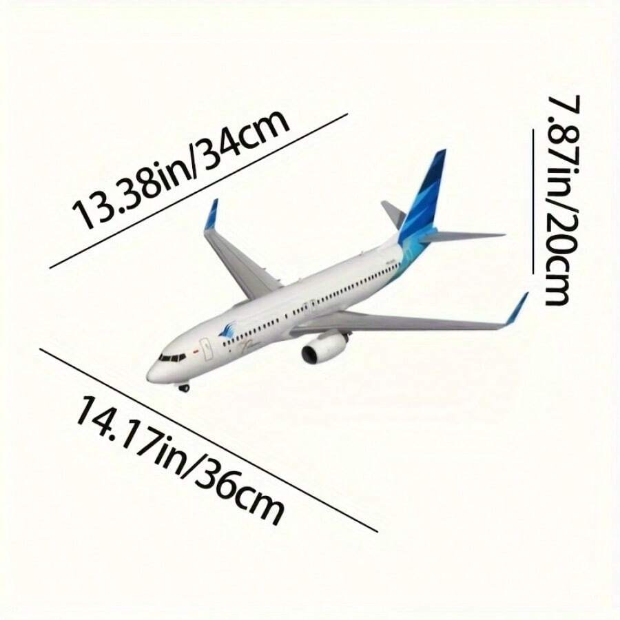 Garuda Indonesia Boeing 737-800 Aircraft 1:100 DIY Paper Model Handmade ...