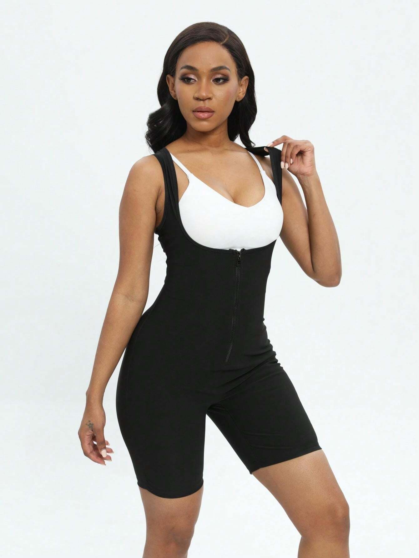 1 Stück Frauen Kompression Shapewear Bodysuit für Outdoor-Sport, Laufen ...