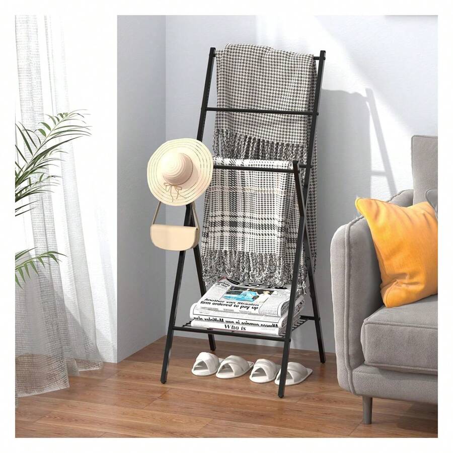 43 Inches Tall Freestanding Towel Racks For Bathroom, X-Shaped Metal ...