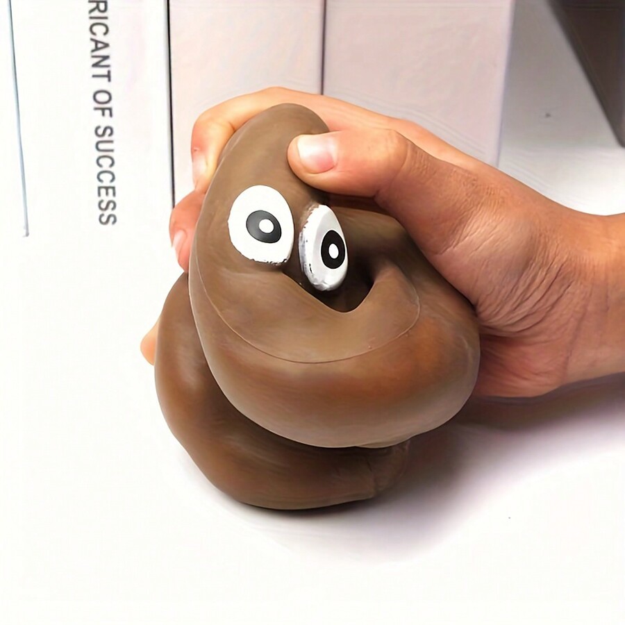 Tricky Stress Relief Poop Toy, Ventilation Squeeze Simulation Poop ...