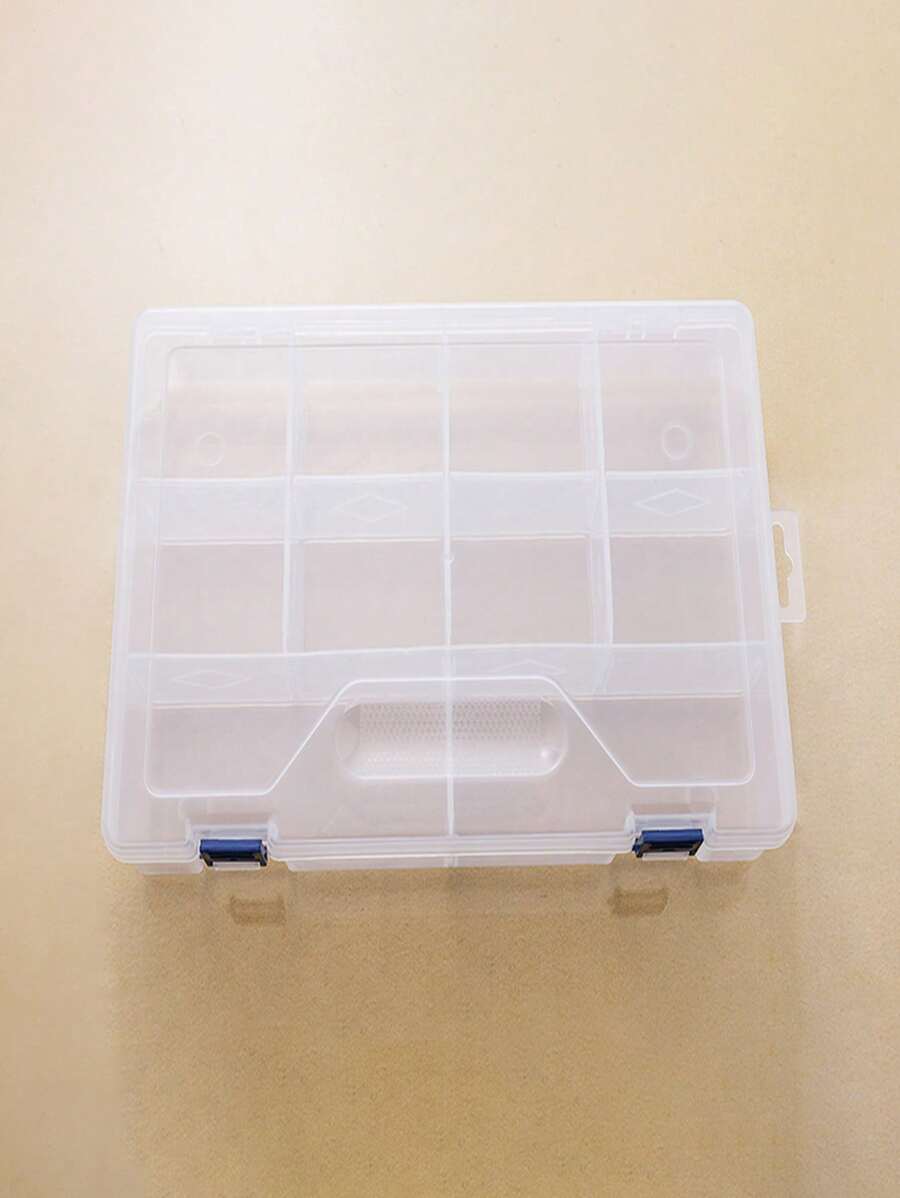 Large 10-Compartment Clear -Friendly Toolbox With Detachable Sections ...