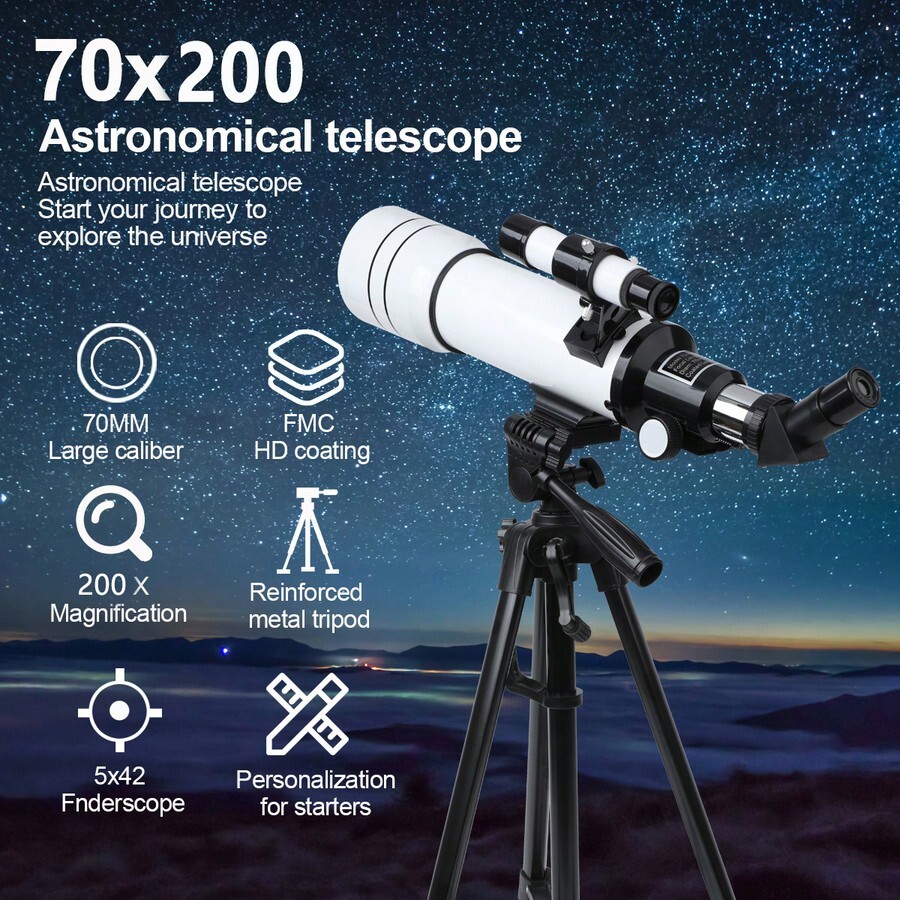 40070 Reflecting Astronomical Telescope Multi-Coated Magnesium Aluminum ...