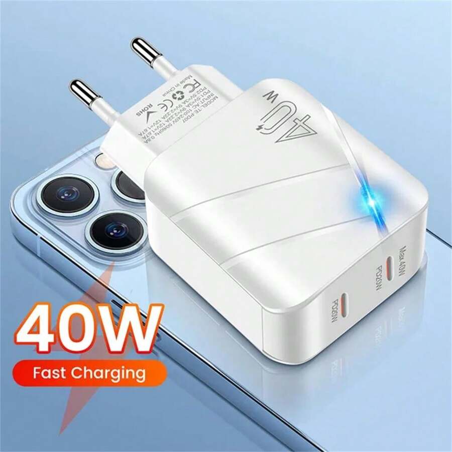 PD 40W USB C Charger 2 Ports Type C Charger Adapter Compatible With ...