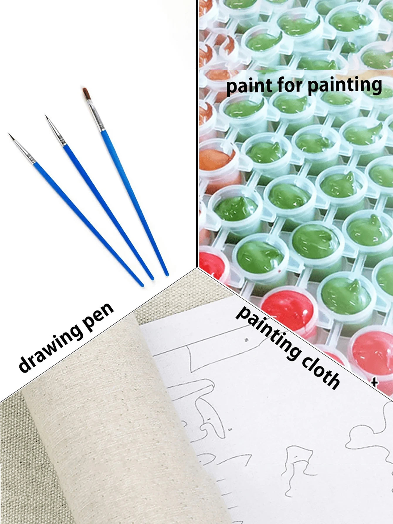 One Set Scenery Themed Flower Painting, Diy Oil Painting By Numbers for ...