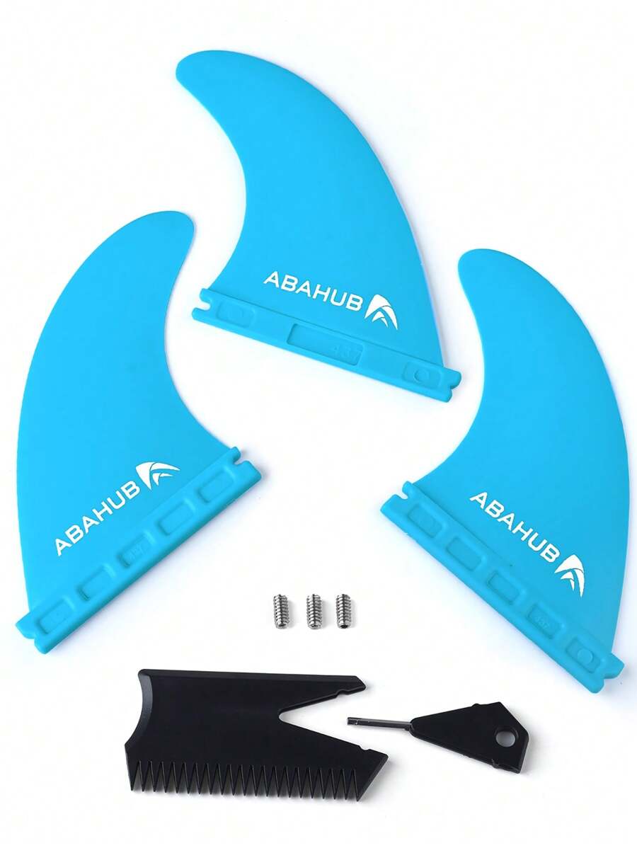 ABAHUB ABAHUB Surfboard Thruster Fins Set, Compatible With Future Style ...