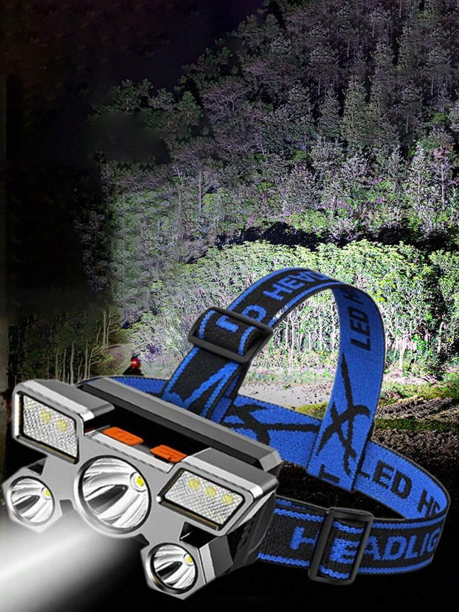 1pc LED Headlamp With High Brightness, Rechargeable, Induction, And ...