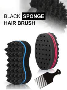 2 Pcs/Set Hair Sponges For Women Curls Magic Twist Hair Sponge, Barber ...