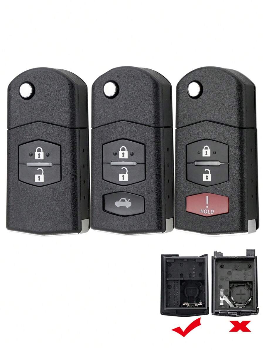 For 2 3 5 6 RX-8 MX-5 CX-7 CX-9 Flip Remote Car Key Fob Shell Case ...
