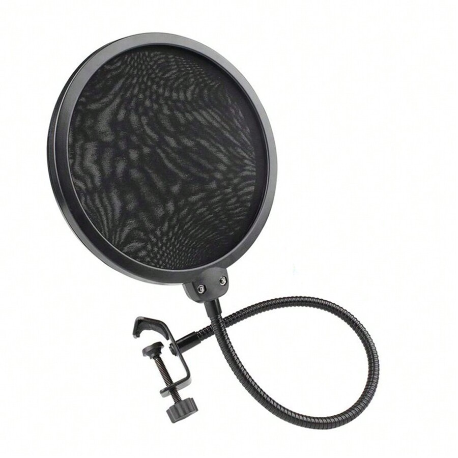 Microphone Pop Filter Shield Mic Dual Layer Wind Screen With Flexible ...