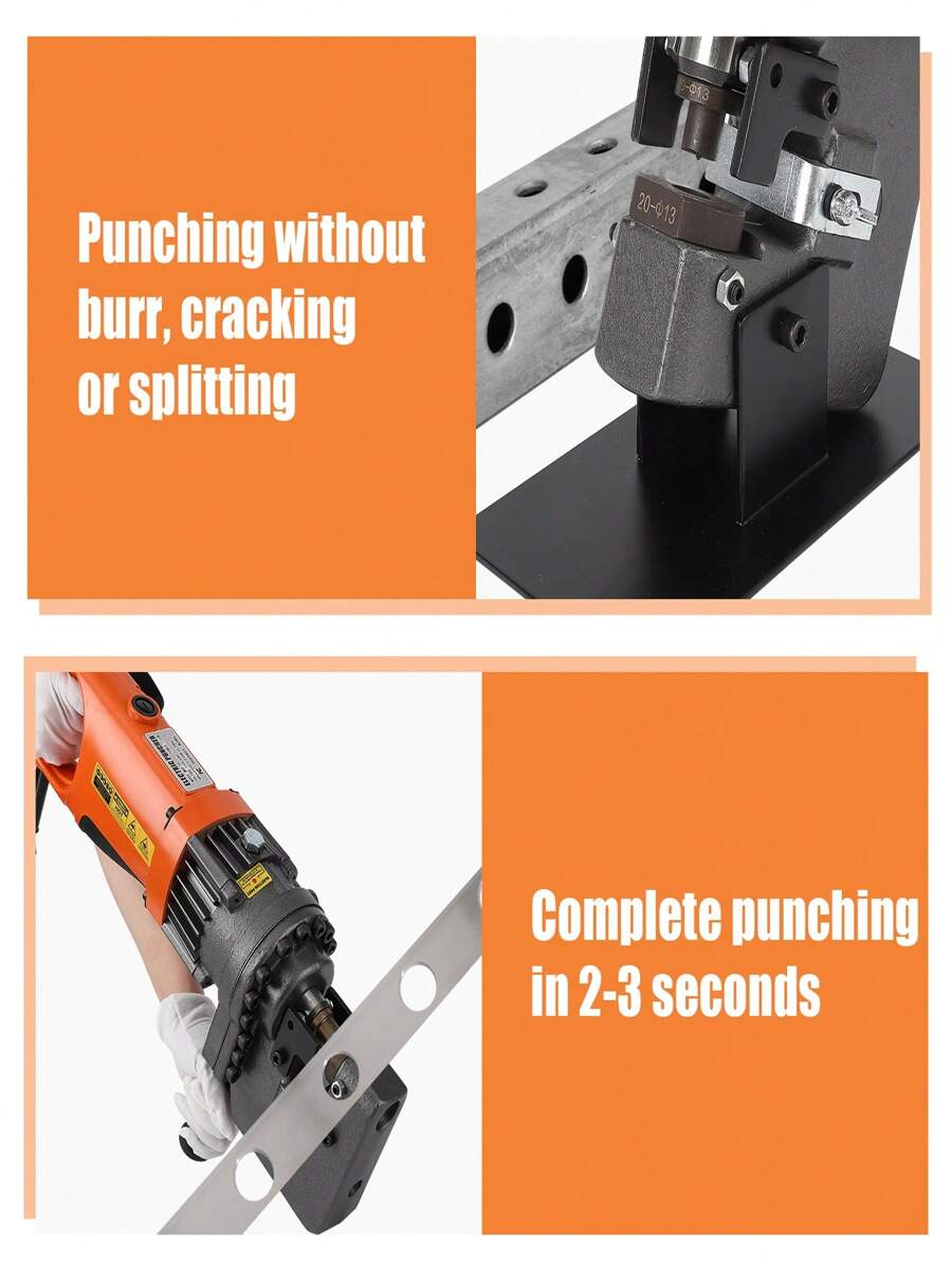 Electric Hydraulic Hole Punch For Metal Φ1/4"-4/5", 1200W 110V Hole ...