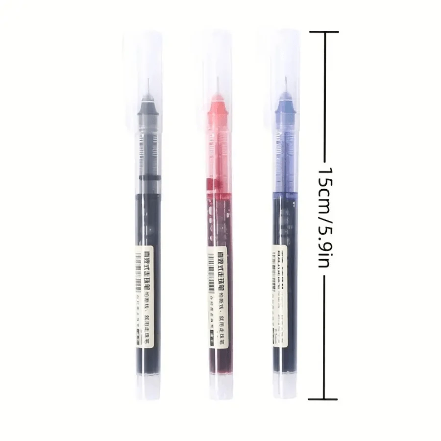 6 Pieces/Set Quick Drying 0.5mm Roller Pen Large Capacity Black/Red ...