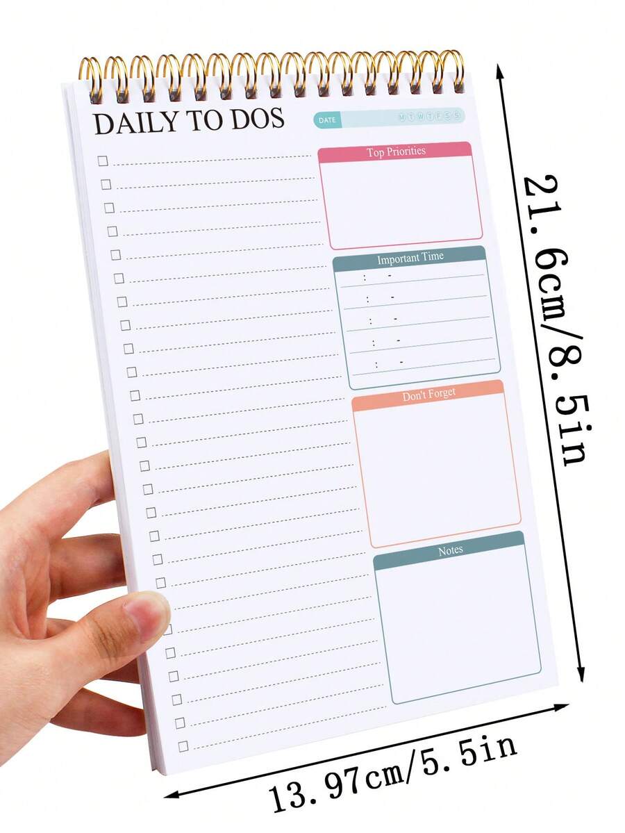 1pc Blue A5 Loose-Leaf Flip Plan Notebook, For Habit Development And ...