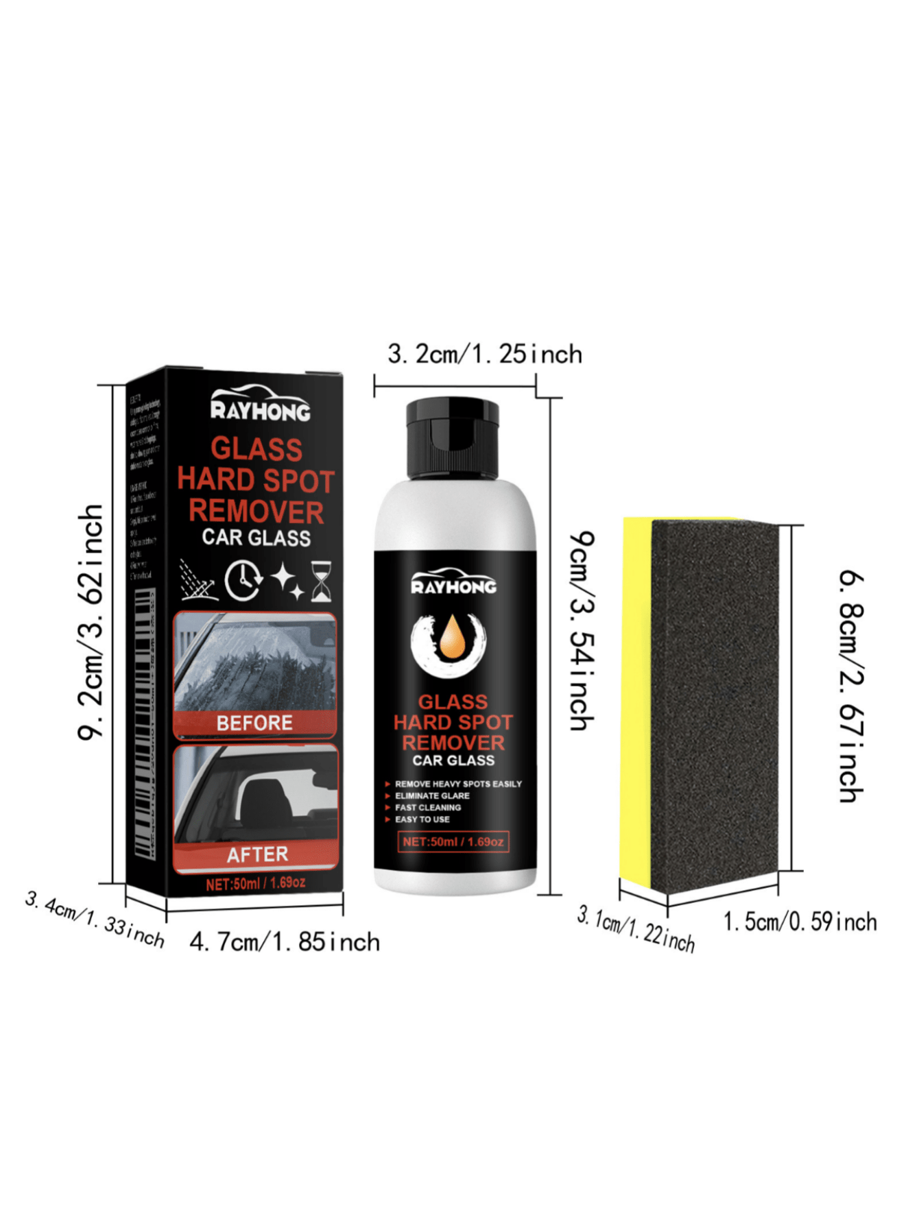 Rayhong Car Glass Deep Cleaning Polishing Paste - Repair Scratch, Clean ...