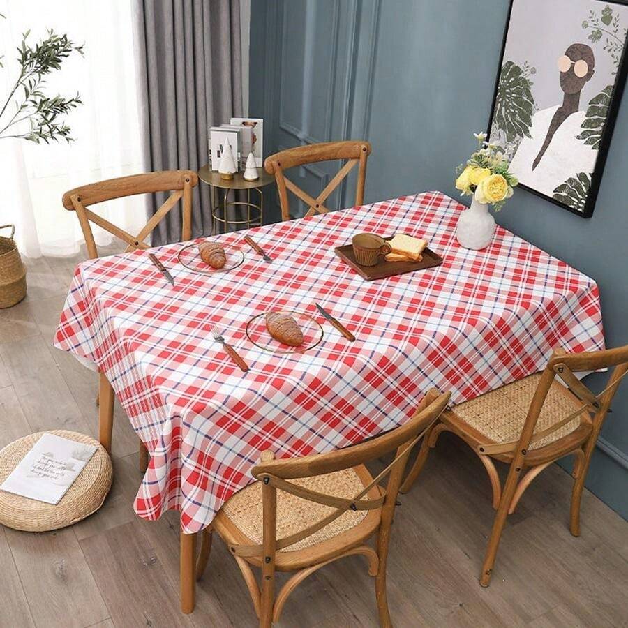 A Waterproof And Oilproof Tablecloth, PVC Layer Dirt-Resistant ...