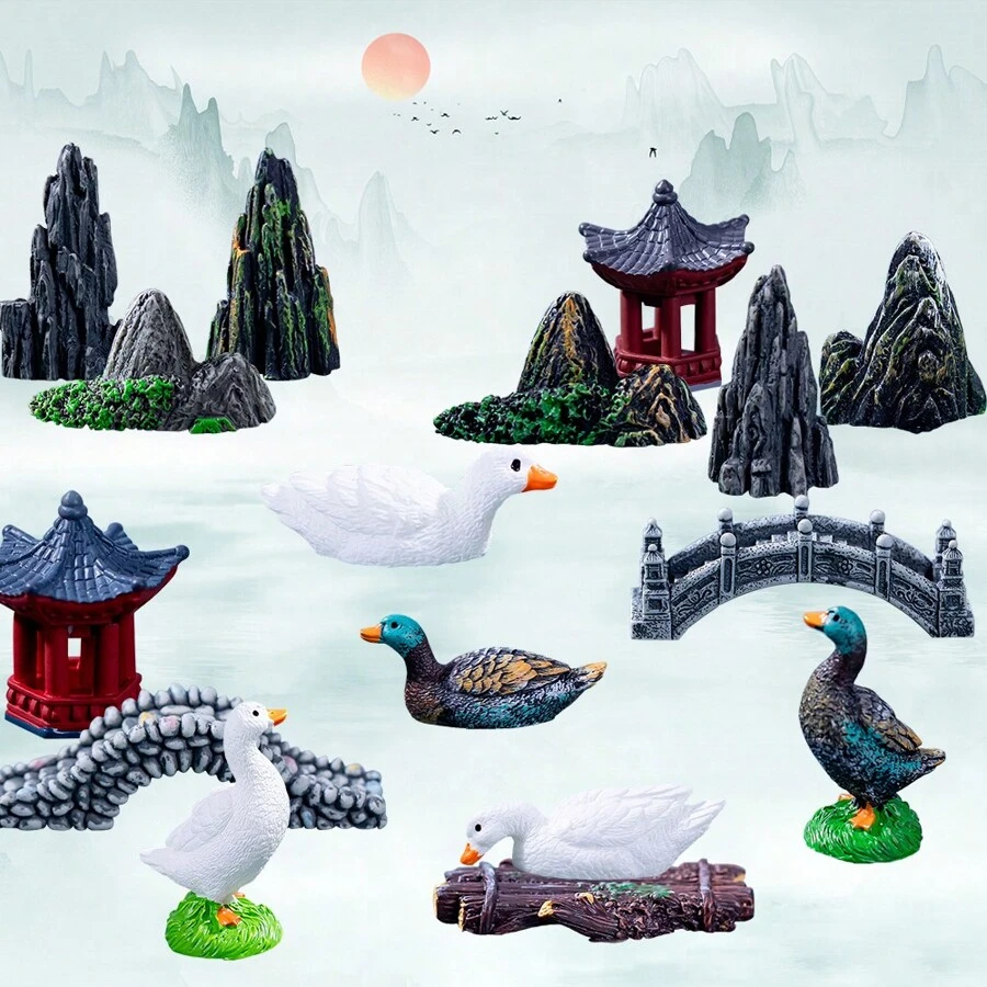 Pack Of 16 Mini Miniature Garden Miniature Garden Accessories Ornaments ...