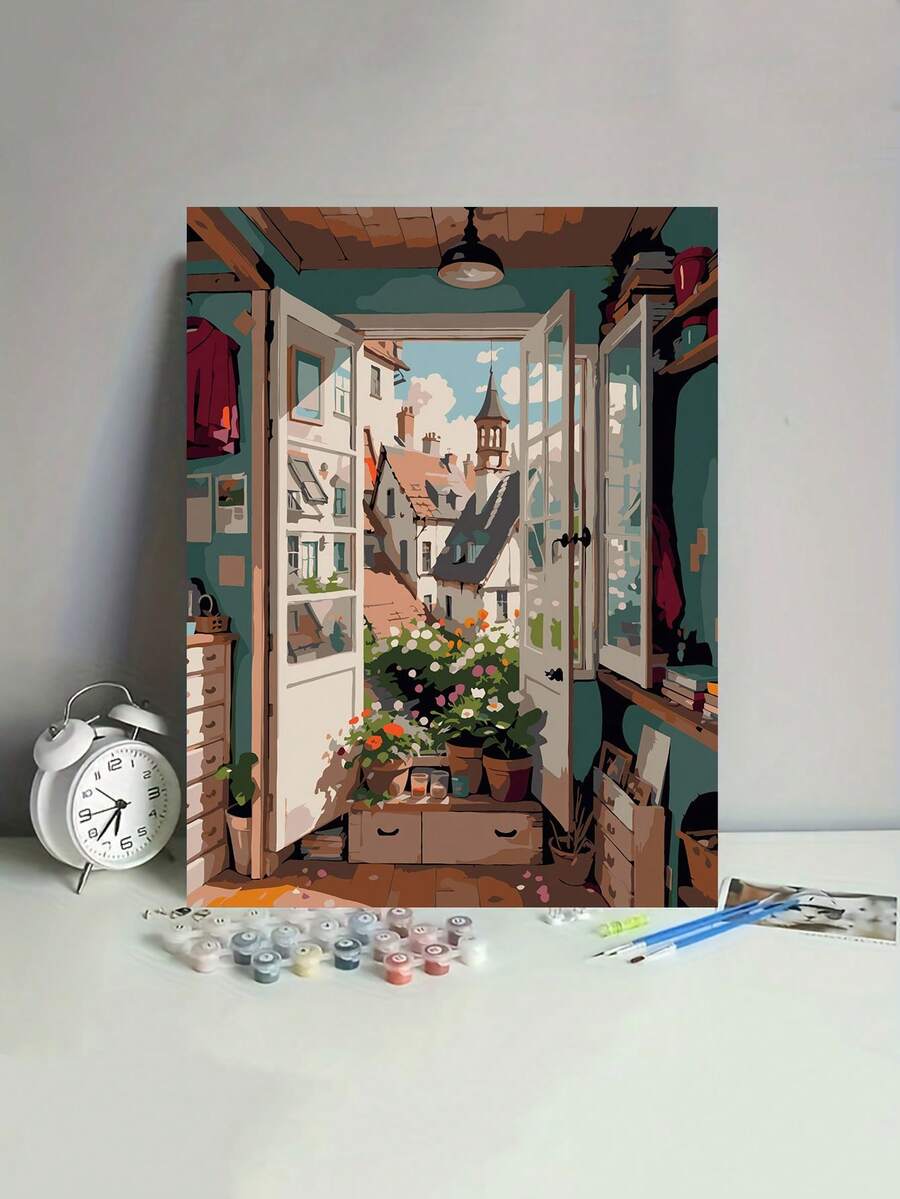 Warm Cottage Personalized Diy Digital Oil Painting Set, Artfully ...