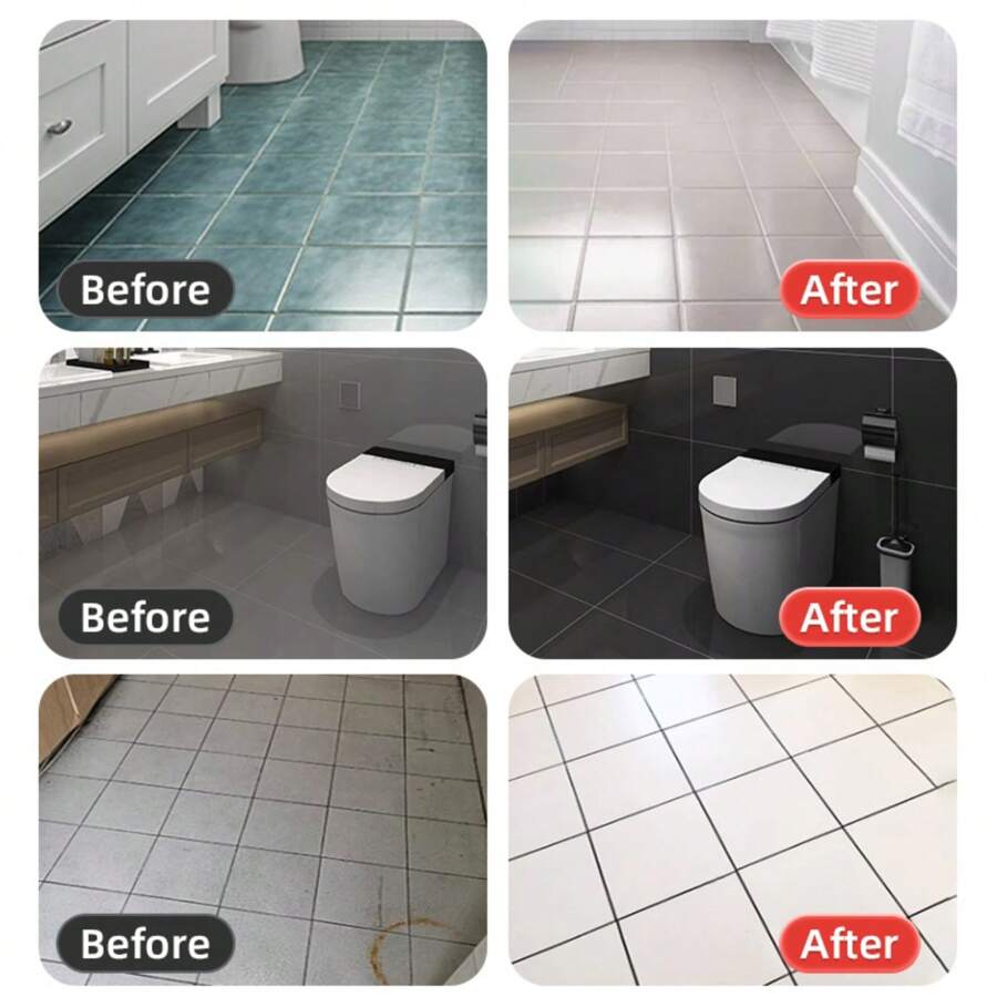 Water-Based Tile Paint Bathroom Floor Tile Renovation Color Change ...