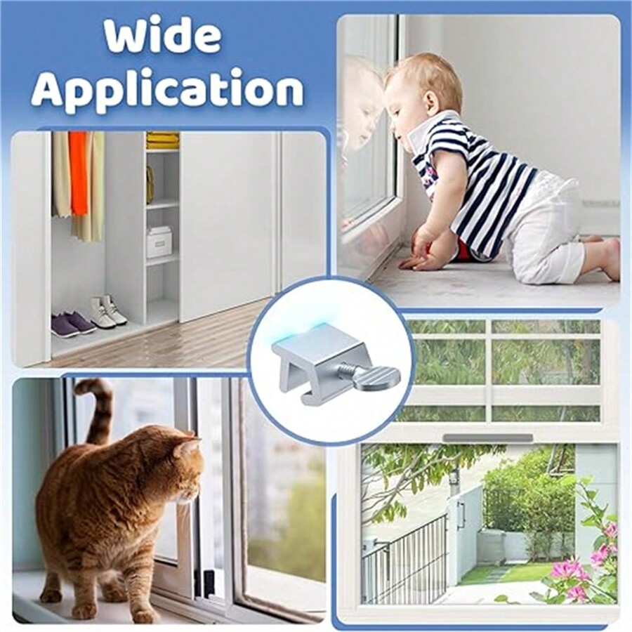 4pcs Sliding Door Window Locks For Security - Proof Home Safety ...