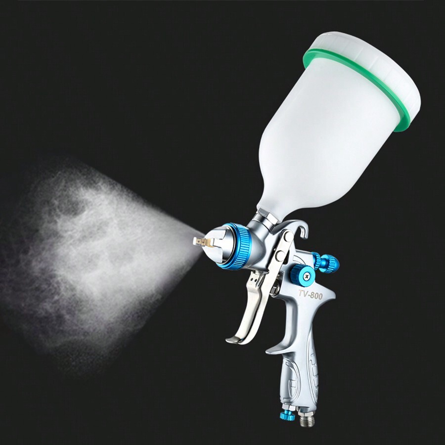 HVLP Spray Gun 1.3mm 600cc Automotive Sheet Metal Finish Furniture High ...