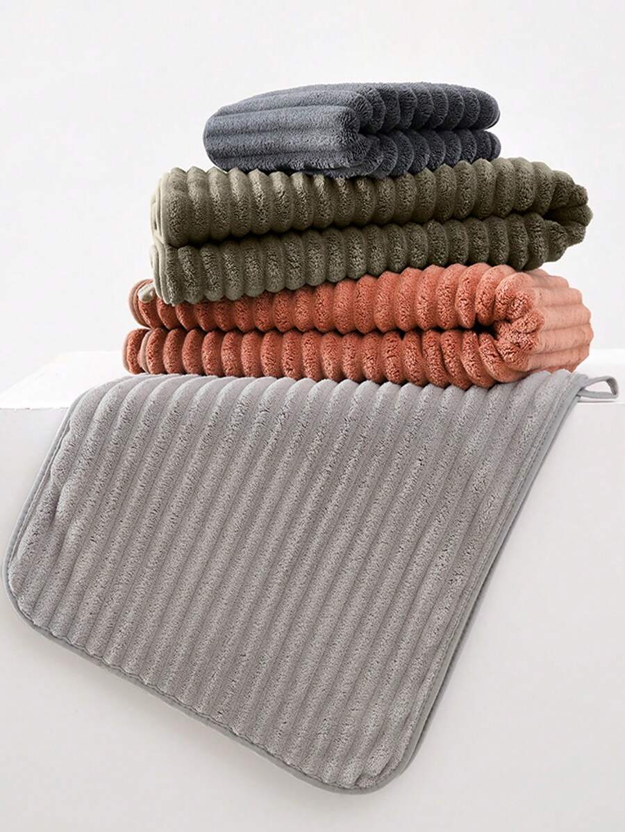 12-Piece Set [6 Square Towels+ 4 Oversized Towels + 2 Bath Towels] Dark ...