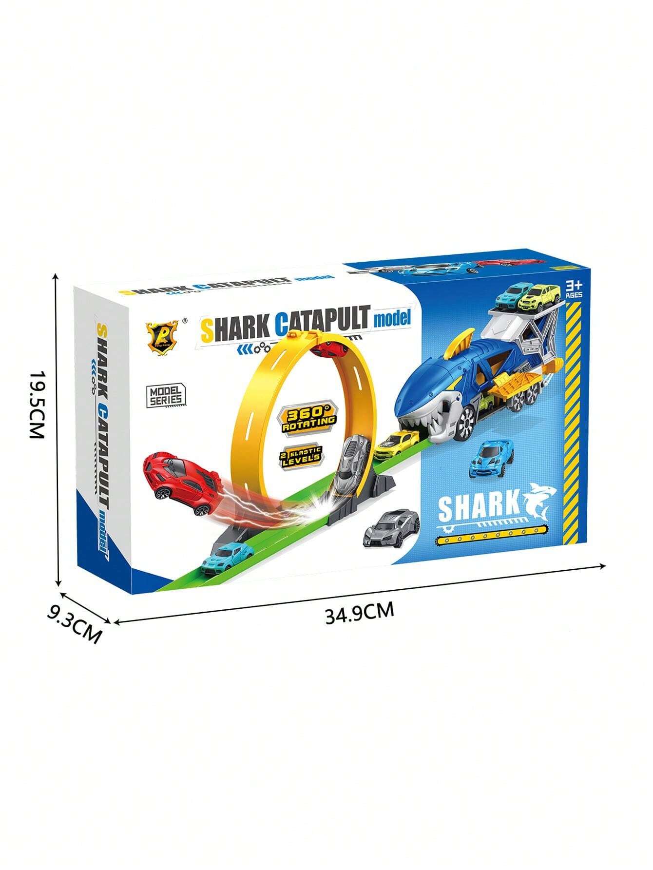 Haifisch-förmiges Auswerfer-Spielzeugauto, kann rutschen und auswerfen ...