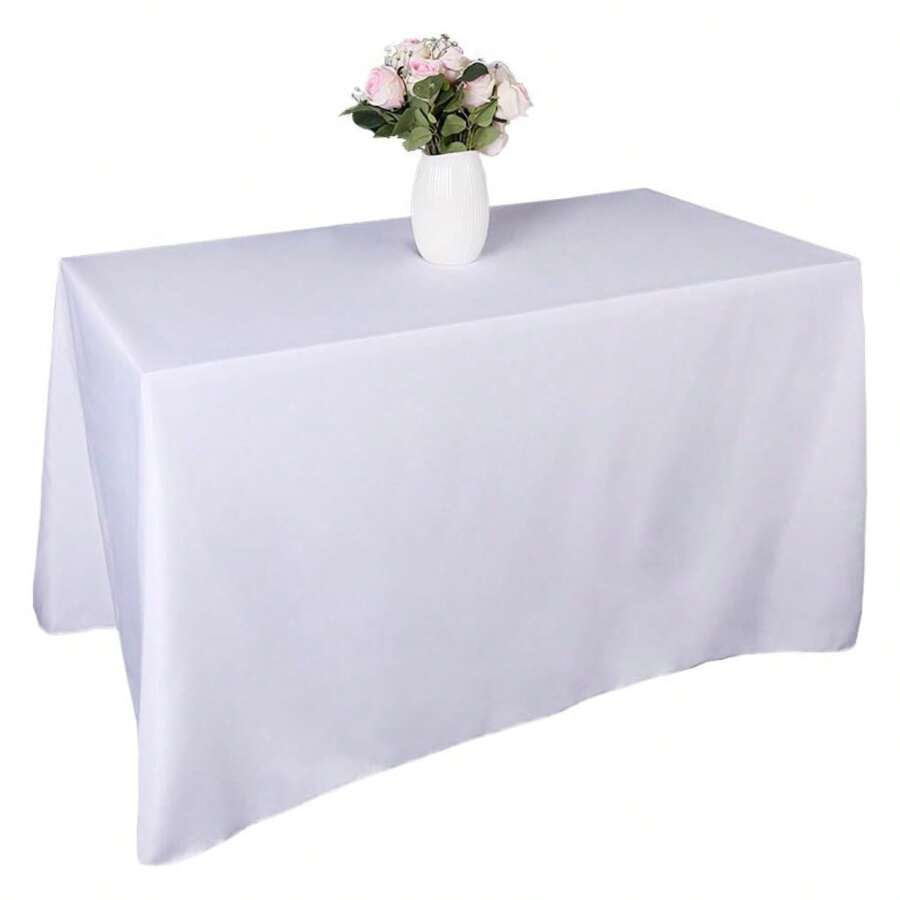 YONGSTYLE White Square Polyester Tablecloth 120 X 120 -Inch. Parties ...