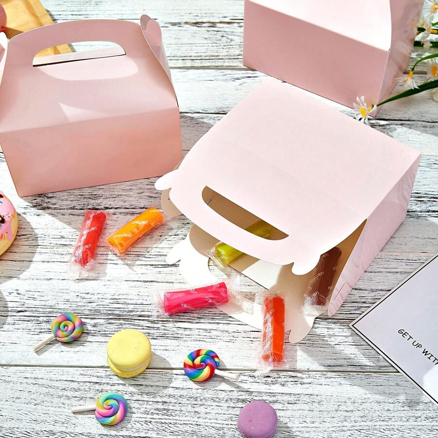 36 Pack Small Treat Boxes Pink Gable Boxes Party Favor Boxes Goodie ...