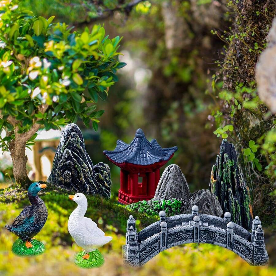 Pack Of 16 Mini Miniature Garden Miniature Garden Accessories Ornaments ...