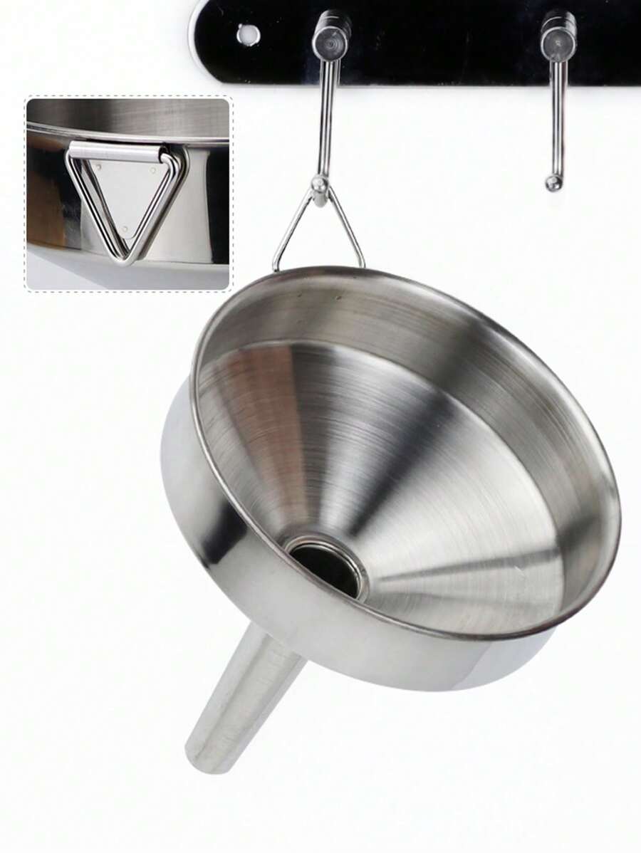 1pc,Stainless Steel Funnel With Strainer For Wide And Regular Mason ...