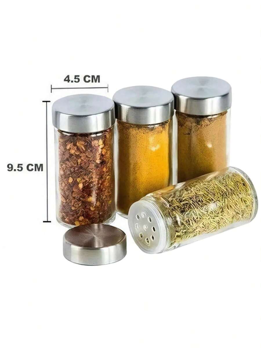 Spice Rack Organizer Round Glass Jars Resistant Rotating Organizer Rack ...