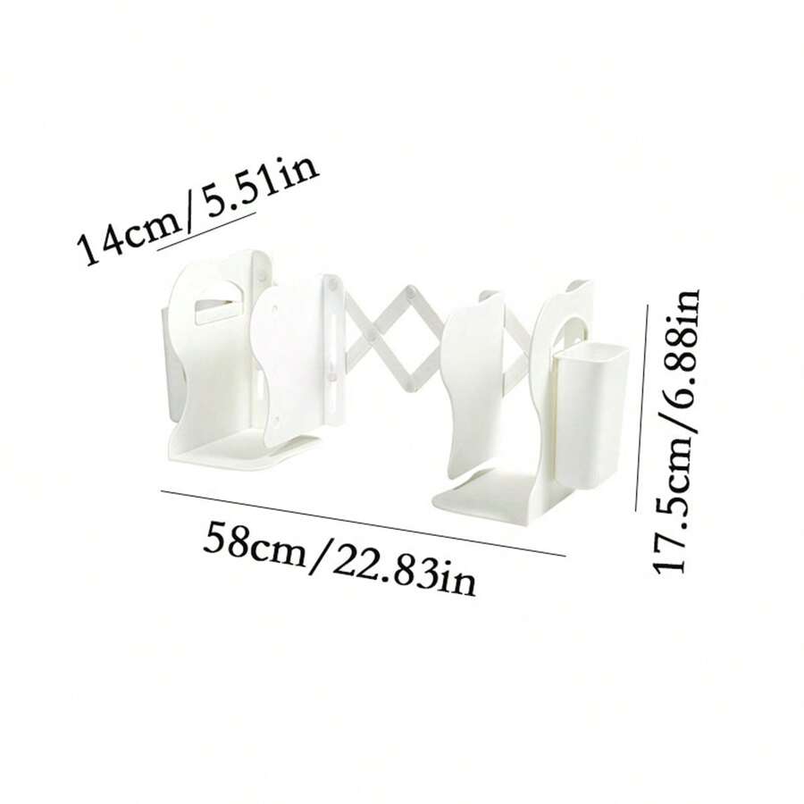 A Foldable Plastic Desk Book Stand With Clips, Magazine Holder, File ...