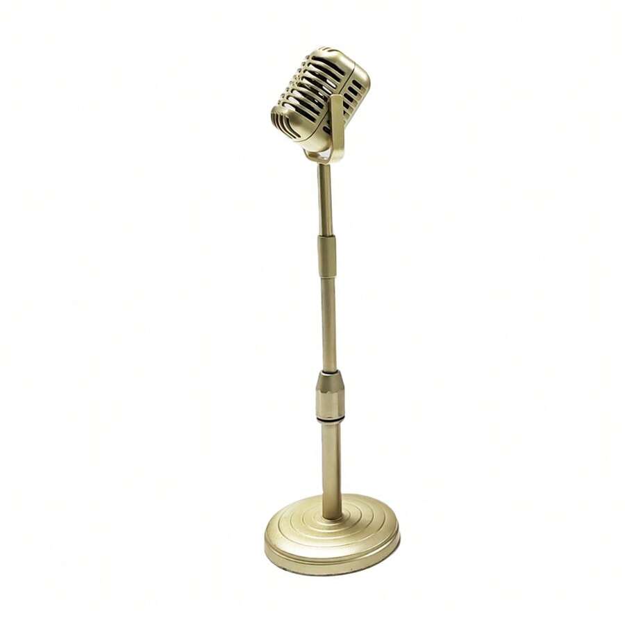 Height Adjustable Simulation Retro Microphone Props Classic Vintage Mic ...