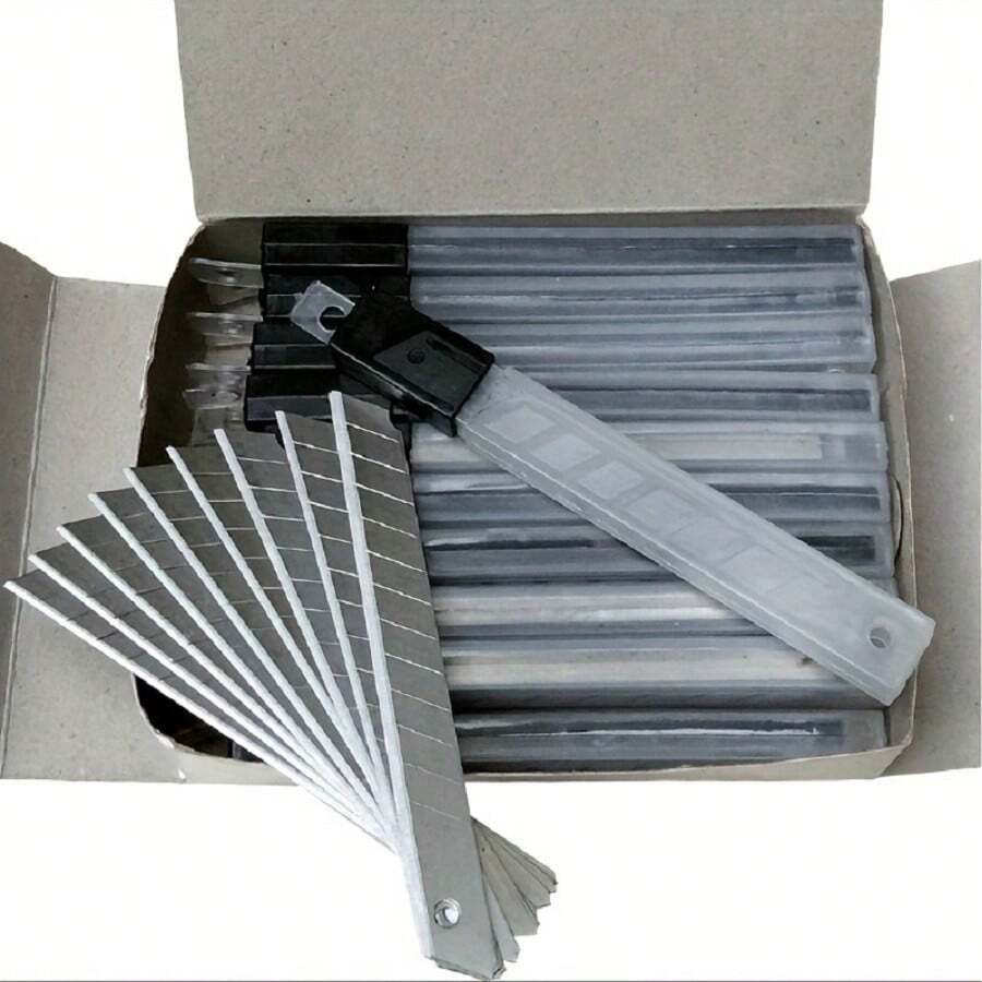 10 Pieces Set Of High Carbon Steel Blades, Office Blades, Cutting Blades With A Width Of 9mm ...