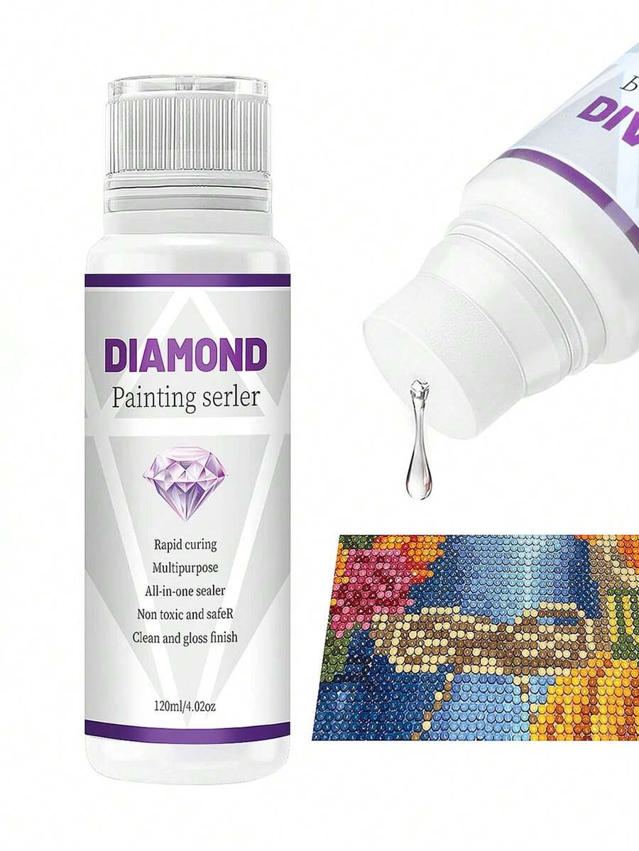 Pe Diamond Painting Sealer 120ml Transparent Glue For Rhinestone ...