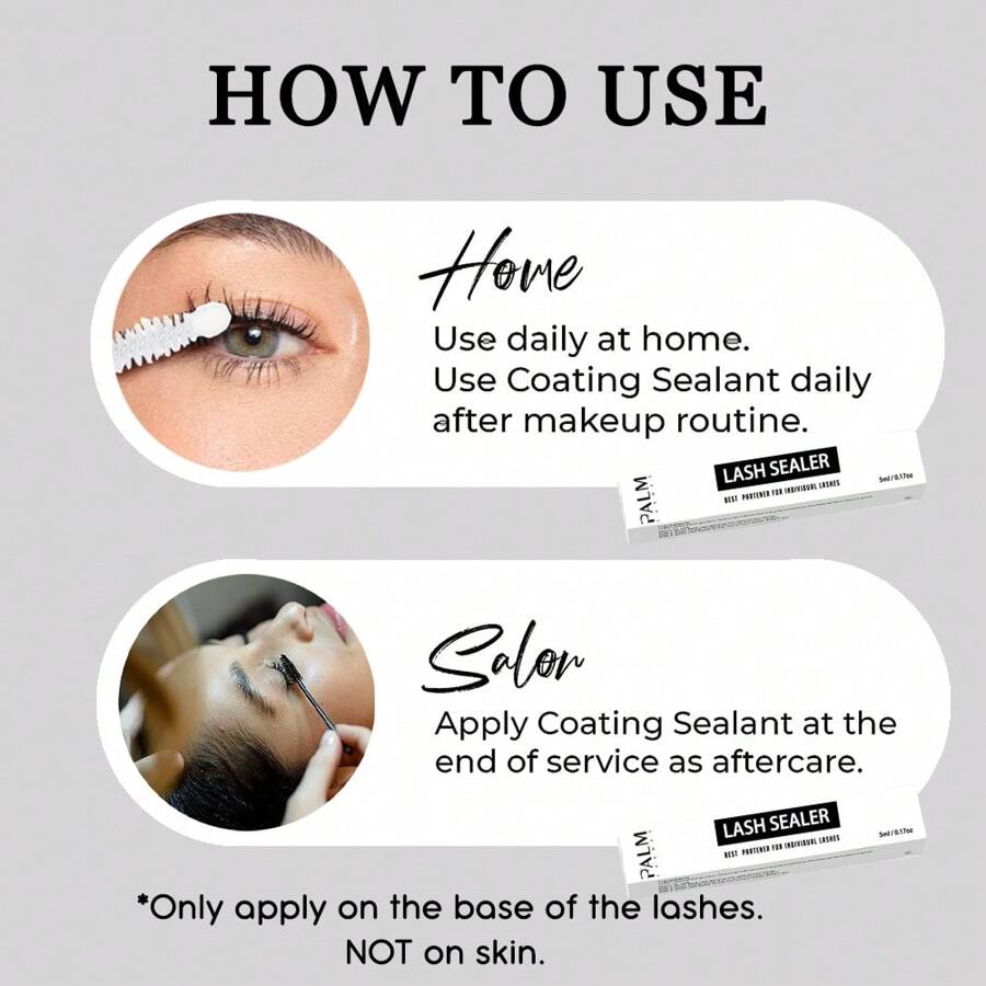 PALM Lash Seal Eyelash Extensions Lash Sealer Cluster Lashes DIY Lash ...