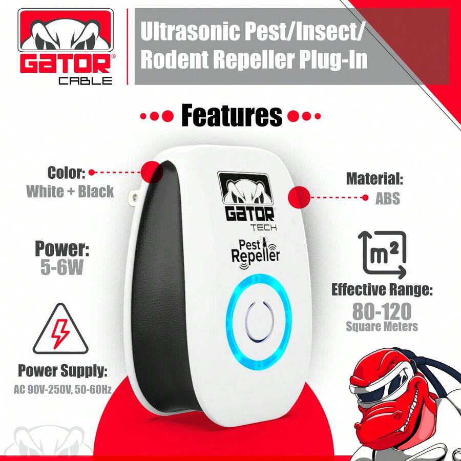 Gator Tech Ultrasonic Pest Insect Mosquito Rodent Repeller Electronic ...