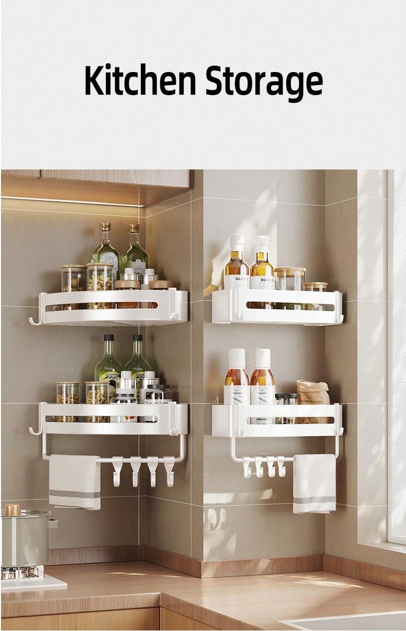 Bathroom Shelf Rack Space Aluminum Wall Mounted Toilet Organizer ...