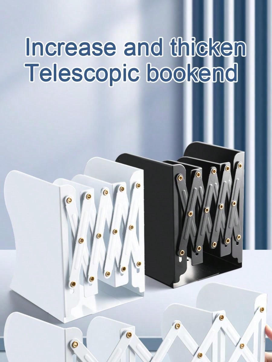 1pc Simple Retractable Bookend, Ins Style Desktop Storage Bookshelf ...