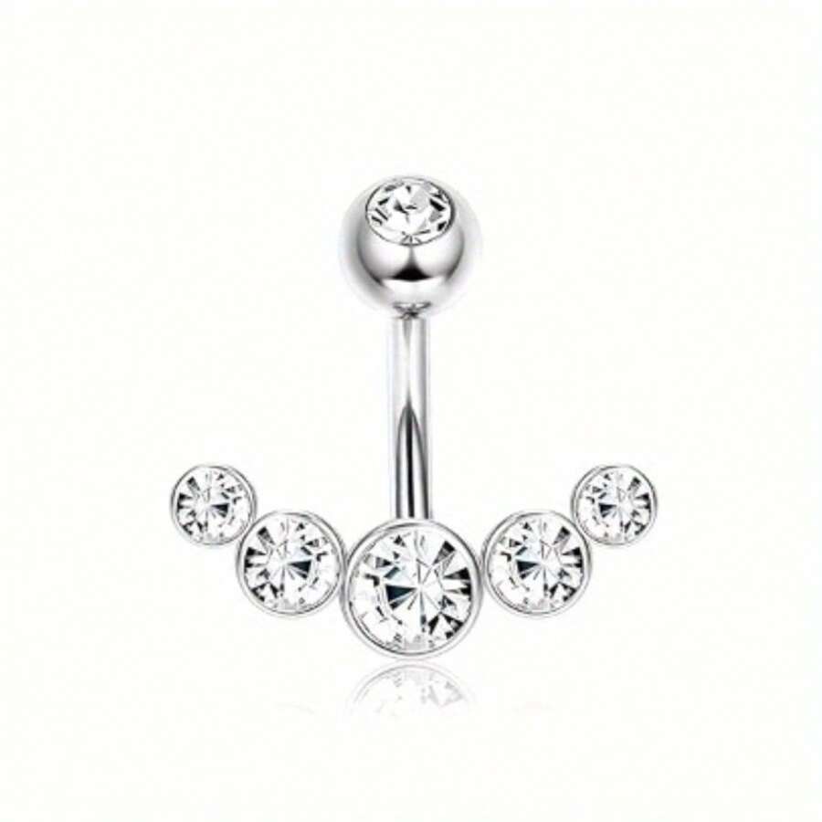 1pc Stainless Steel 14G Belly Button Rings Surgical Steel Evil Eye ...