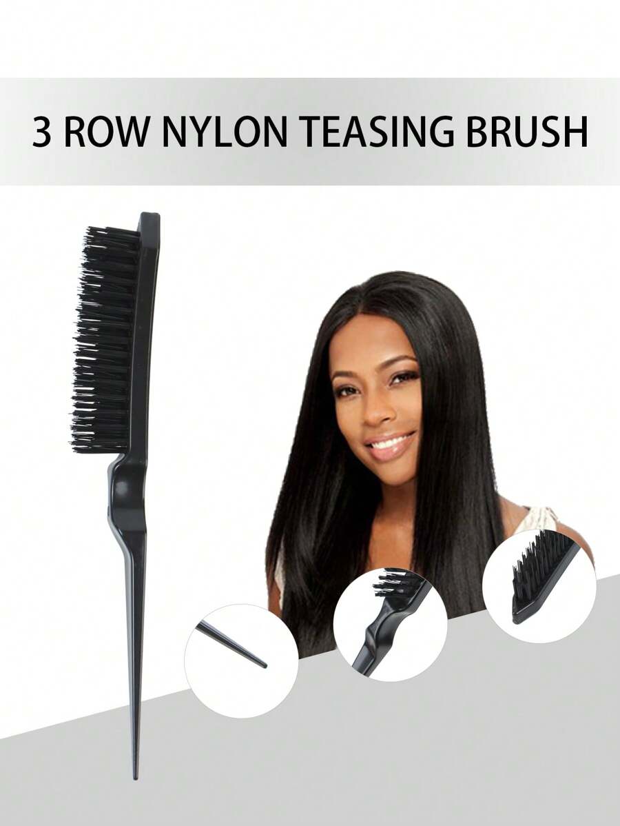 3 Pieces Hair Styling Comb Set Teasing Hair Brush Rat Tail Comb Edge ...