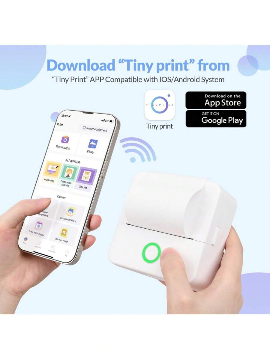 X6 Mini Printer, Pocket Thermal Printer With 3 Roll Papers, Notebuddy ...