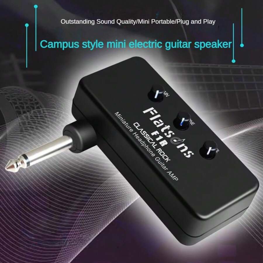 Guitar Headphone Amplifier, Miniature Electric Guitar Amplifier, Plug ...