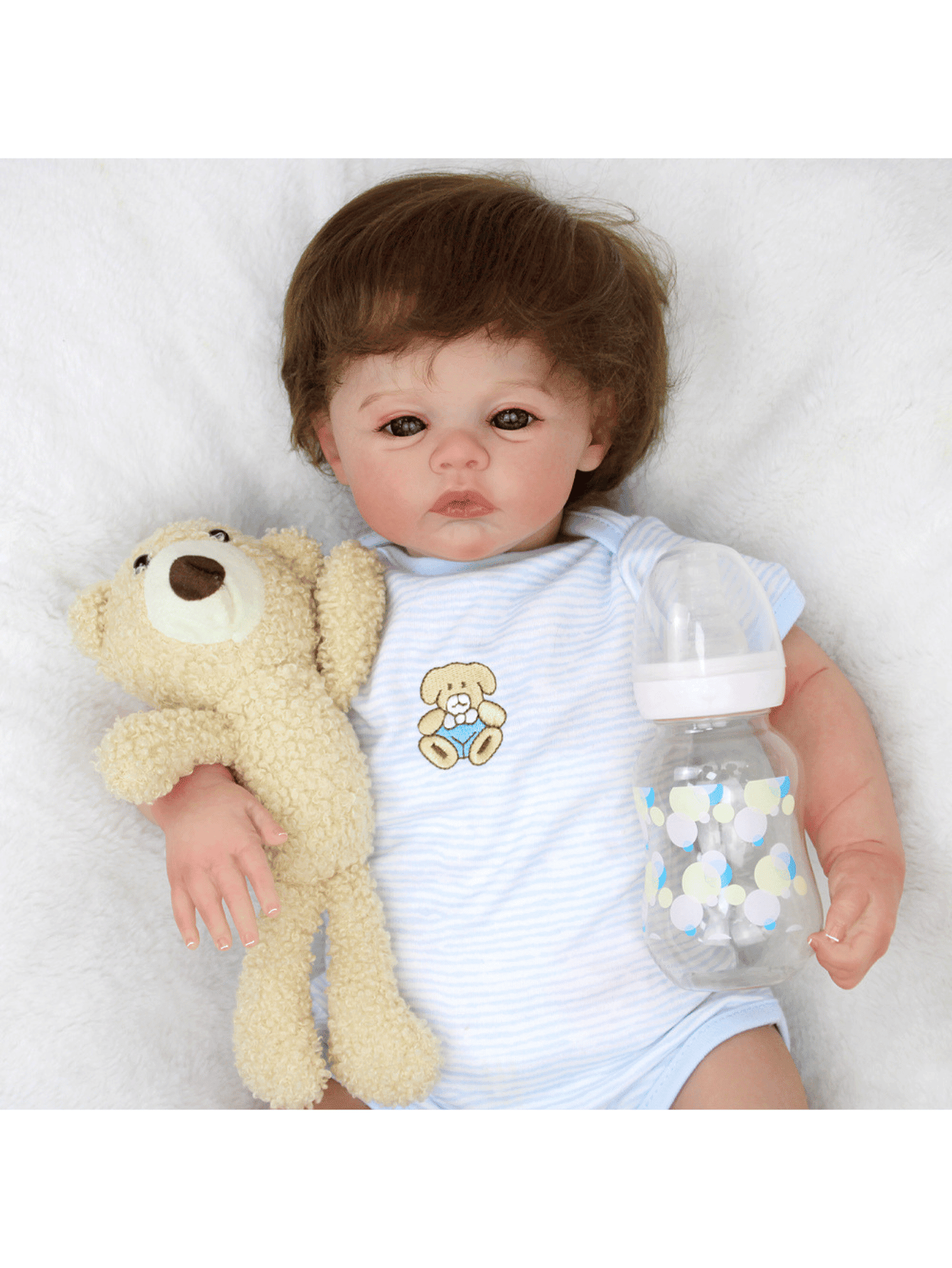 Stock 18-Inch Reborn Doll Simulation Human Pure Hand-Made Hair ...