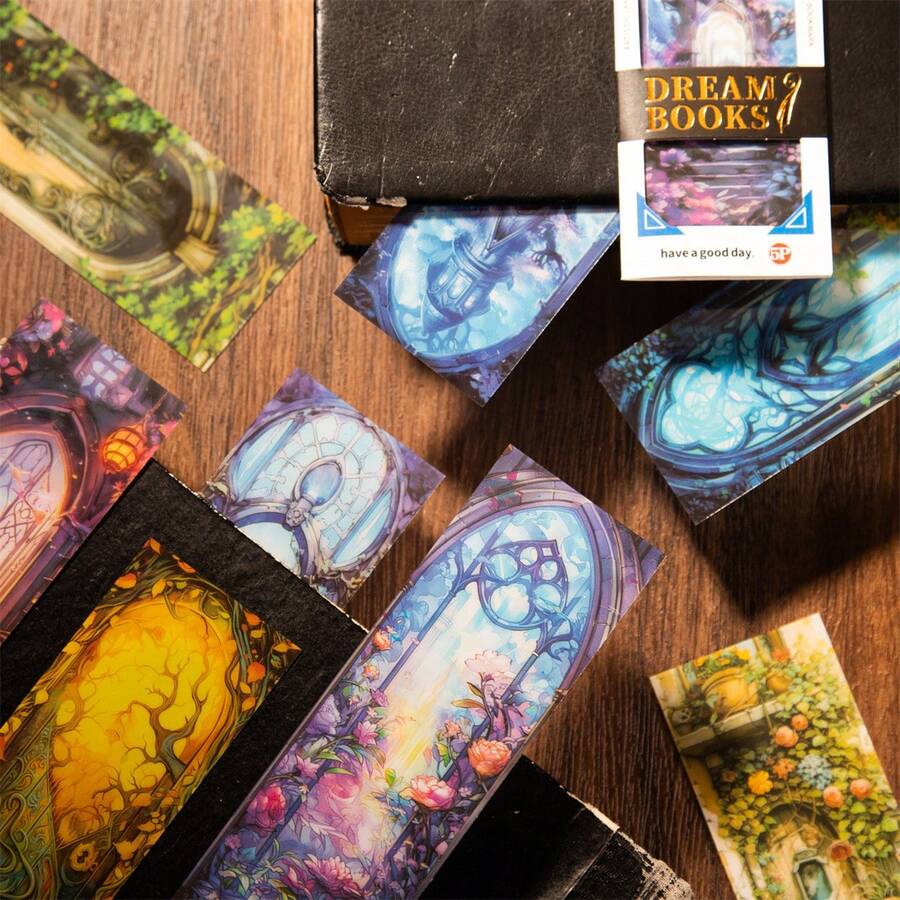 5pcs/Pack Vintage Creative Pvc Bookmarks, Thickened Reading Markers For ...